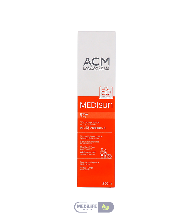 ACM MEDISUN Crème Ecran Total SPF 50+ 200ml – Medi life